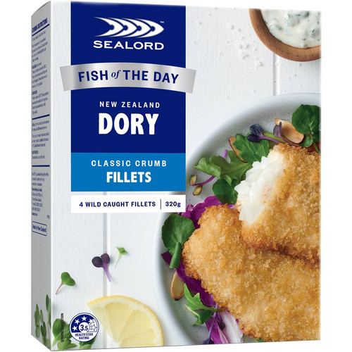 Sealord Dory Classic Crumb Fillets 4 pack | Zula Getz
