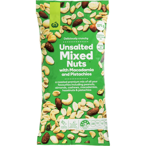 Woolworths Unsalted Mixed Nuts 375g | Zula Getz