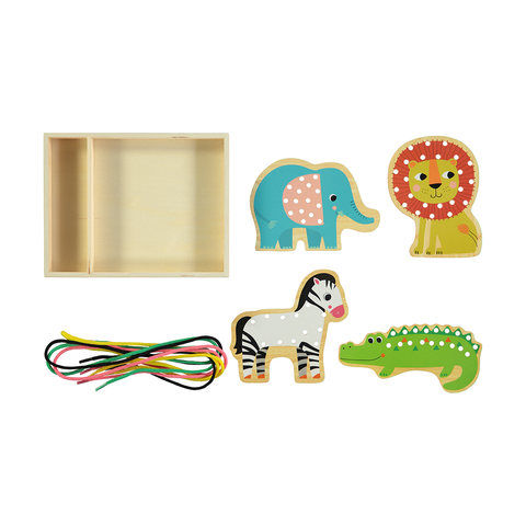 Wooden Animals Threading Set | Zula Getz