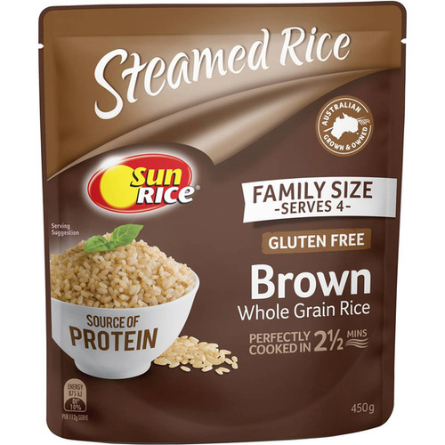 Sunrice Microwave Fragrant Brown Rice Family Sz 450g | Zula Getz