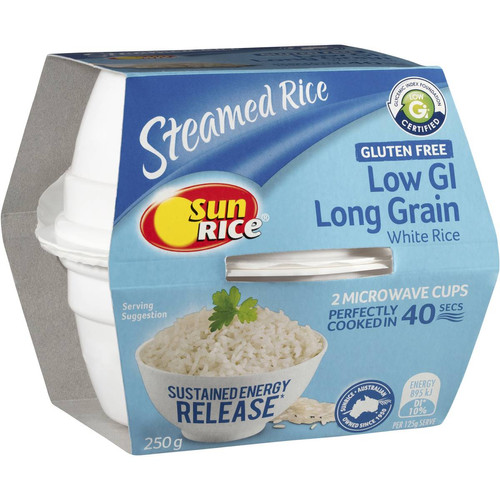 Sunrice Low Gi White Microwave Cup 250g | Zula Getz