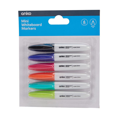 6 Pack Mini Whiteboard Markers | Zula Getz