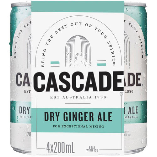 Cascade Dry Ginger Ale Cans 4x200ml | Zula Getz