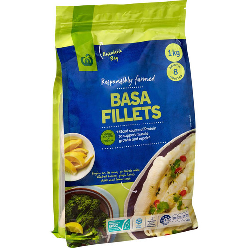 Woolworths Frozen Basa Fillets 1kg | Zula Getz