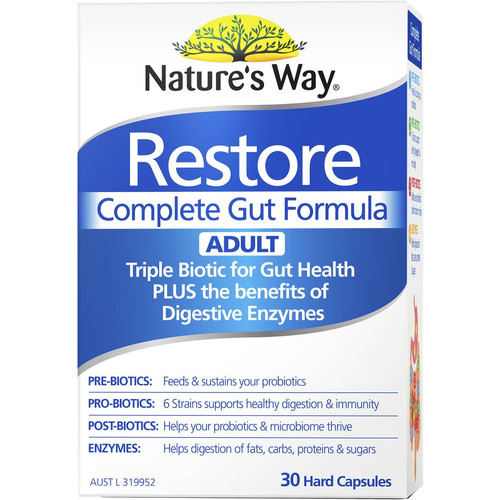 Nature's Way Restore Complete Gut Formula Adult 30 pack | Zula Getz