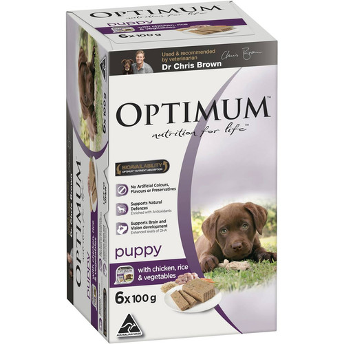 Optimum Chicken Rice & Vegetables Wet Puppy Food 6 pack | Zula Getz