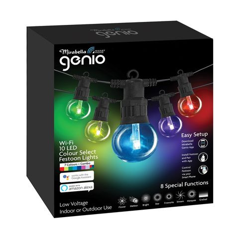 10 Pack Mirabella Genio COLOR LED Festoon Lights | Zula Getz