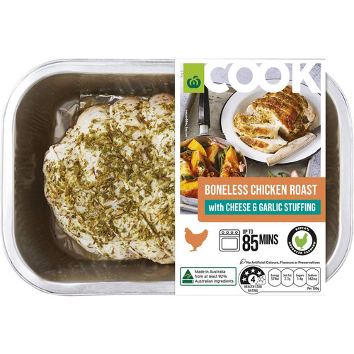 Woolworths Cook Boneless Chicken Roast With Cheese & Garlic Stuffing ...
