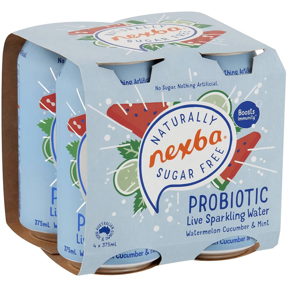Nexba Watermelon Cucumber Mint No Sugar Spark Probiotic Water 375ml x ...