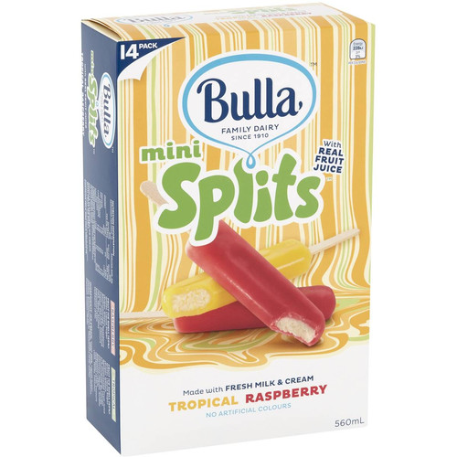 Bulla Mini Splits Tropical & Raspberry 14 pack | Zula Getz