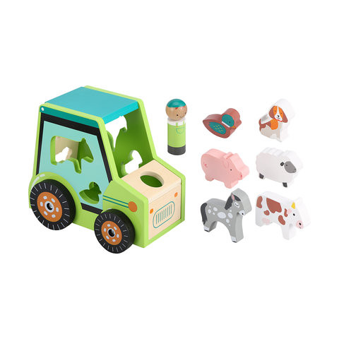 Wooden Farm Shape Sorter Vehicle | Zula Getz