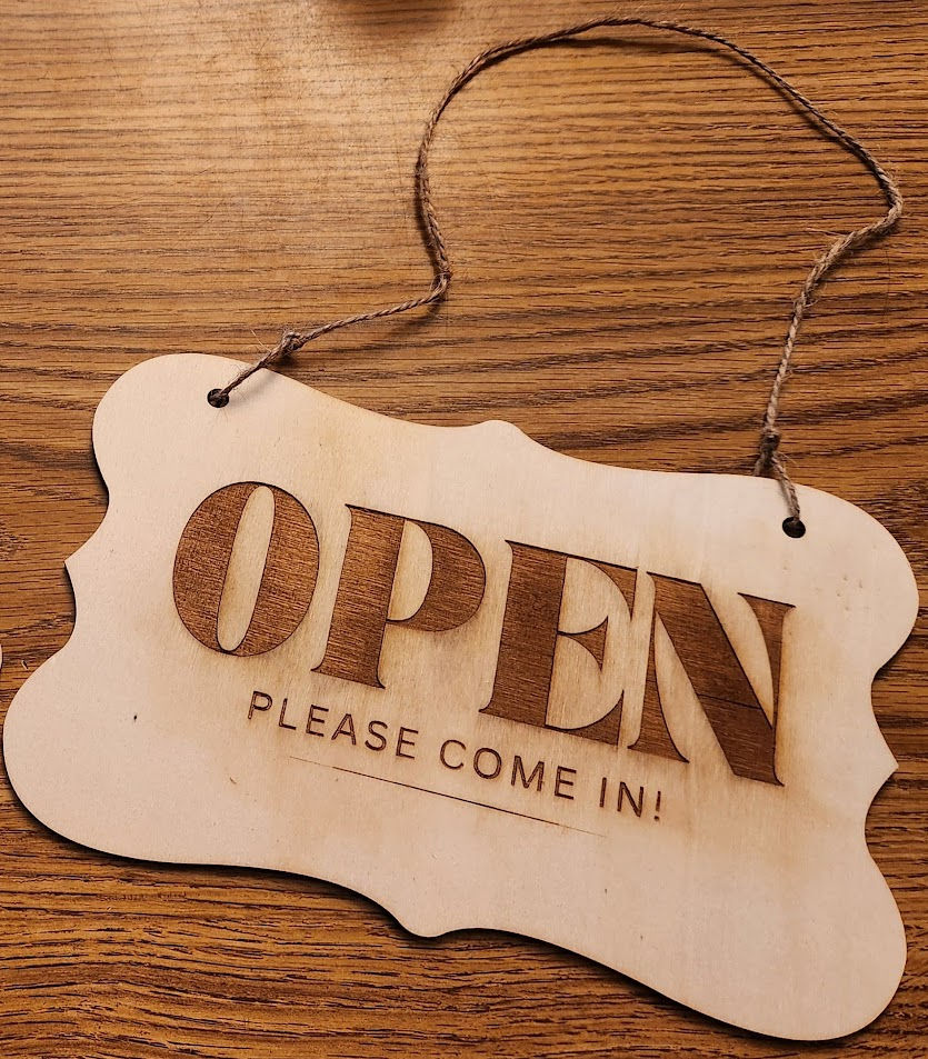 Hanging Double Sided Open/Close Sign | LazerCraft