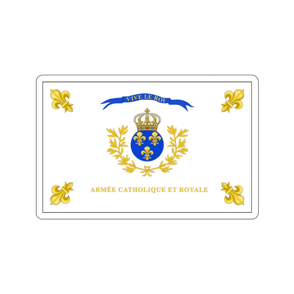 Royal and Catholic Army Flag (Vendée Flag) Sticker | Papal Zouave Int.