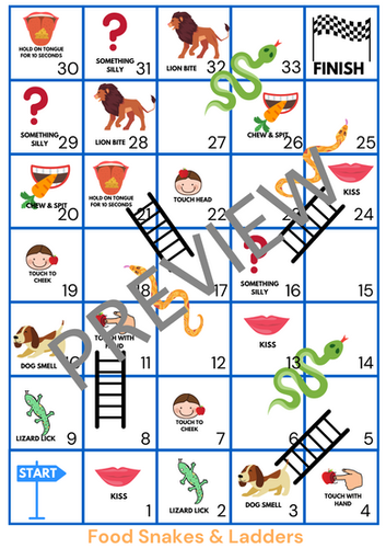 Feeding Therapy Snakes & ladders game | PlaySpace Therapy