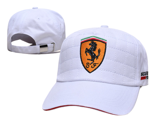 FERRARI WHITE PADDED CAP | Footy Dripz