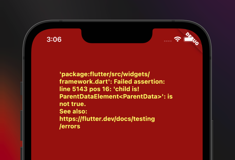 Flutter Bug Fixing: Incorrect use of ParentDataWidget Flutter Bug Fixing: Incorrect use of ParentDataWidget