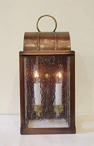 Medium 1860 lantern, Solid copper wall lamp, Outdoor, Handmade in the USA. | Copper outdoor light