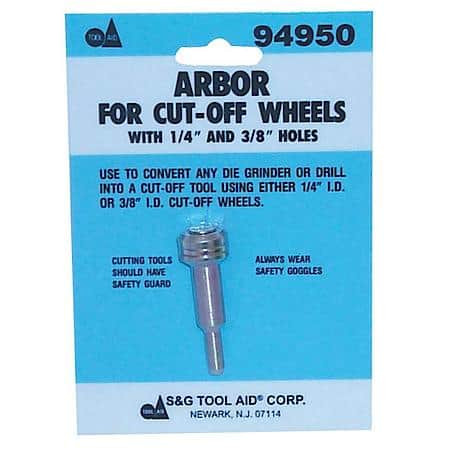 1/4"x3/8" Arbor For Cut Off Wheel With Center Hole | JDTCo.