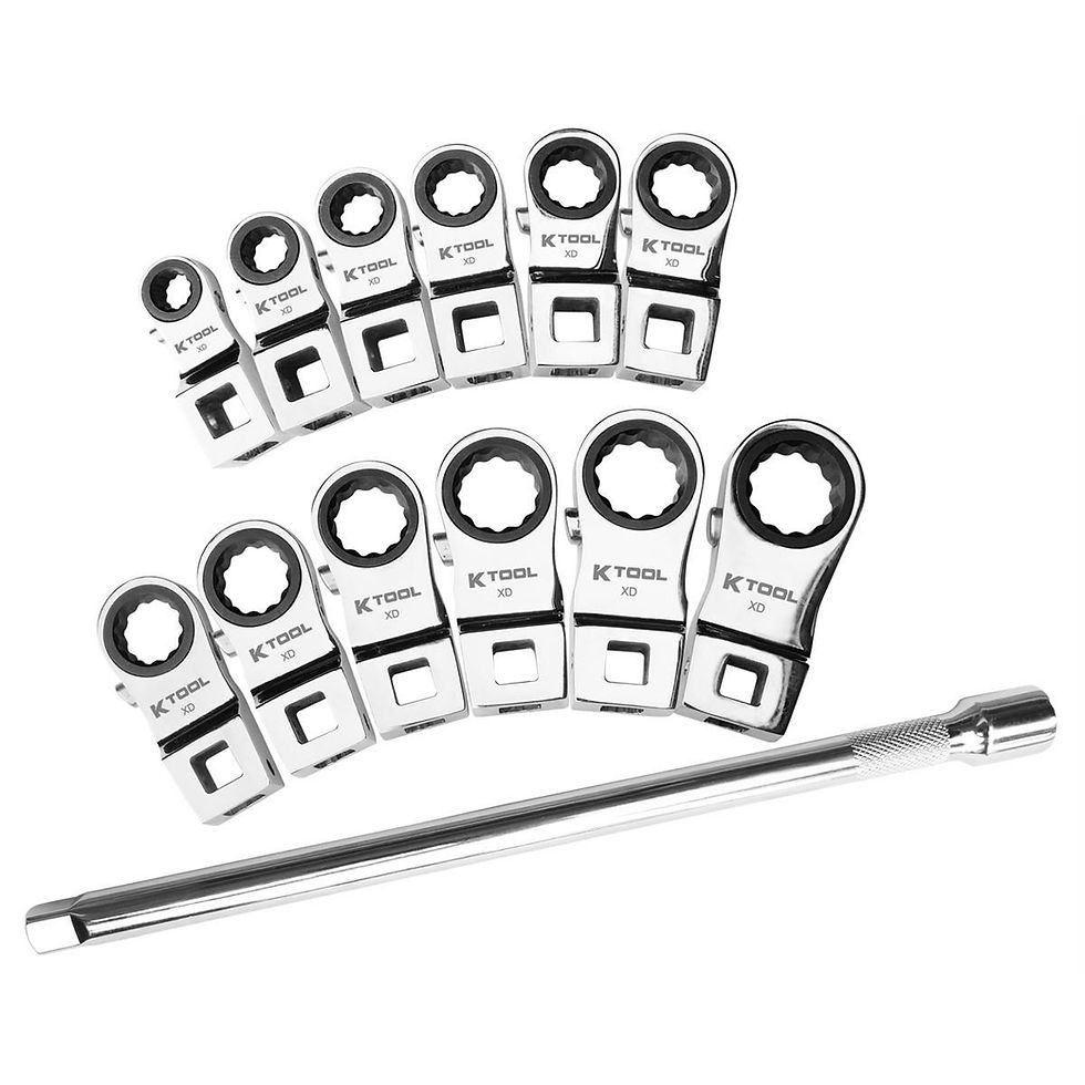 K Tool International 13pc 3/8" Metric Ratcheting Crowsfoot Set | JDTCo.