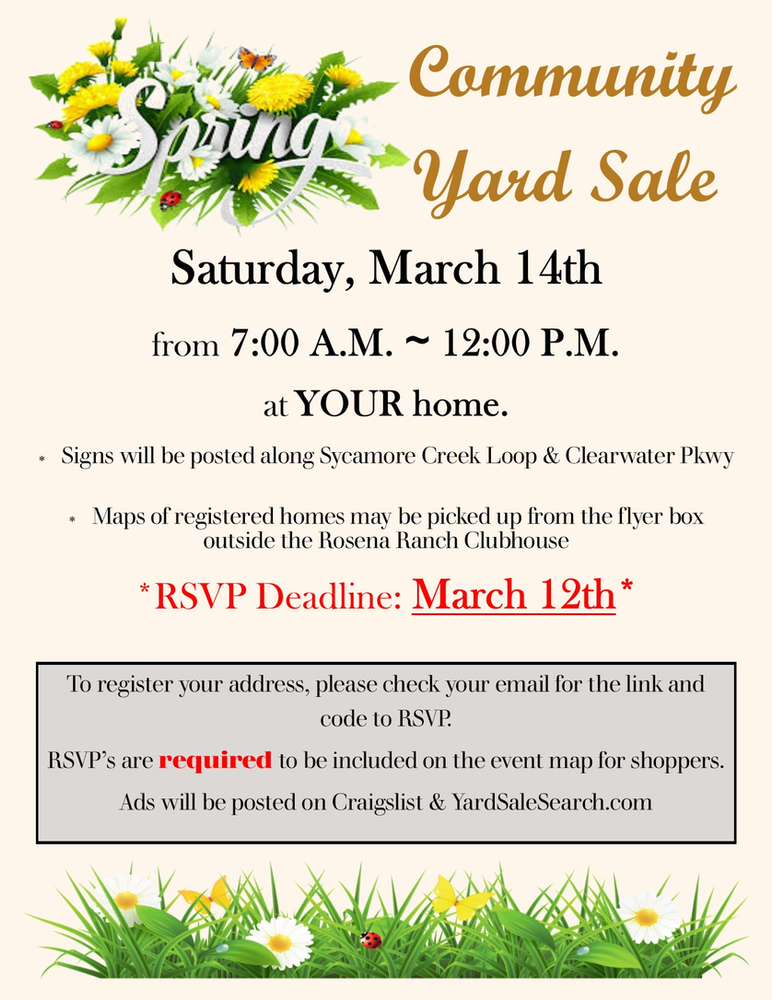 Spring Yard Sale 2020