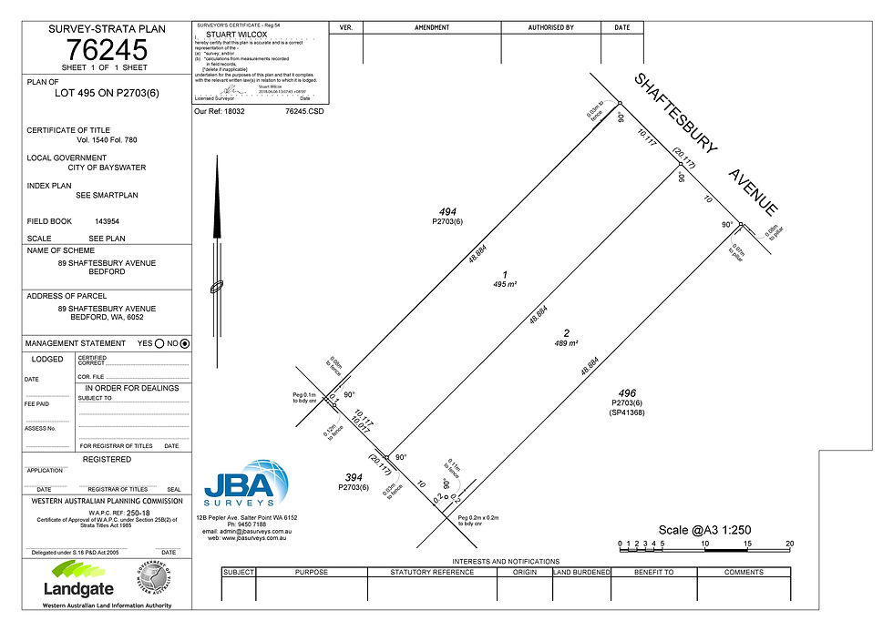 Surveying Perth | JBA Surveys | Subdivision Perth