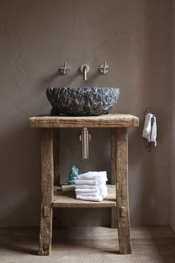 17 Best Rustic Interior Design Ideas for Bathroom Sink