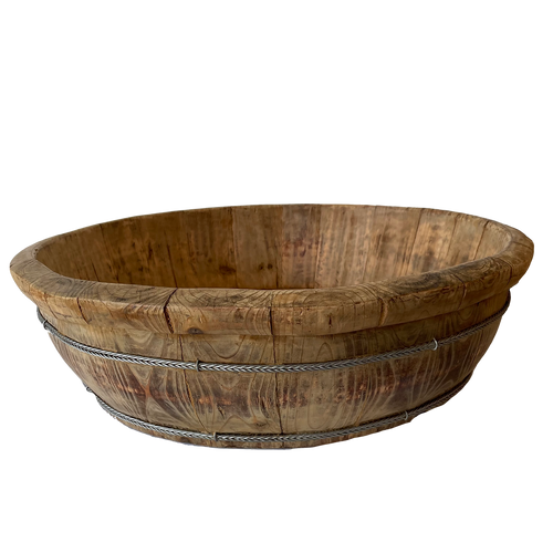 Oscar Vintage Wood Basin | JT Designs