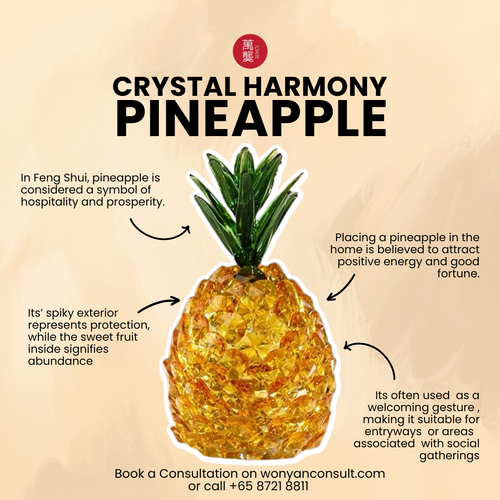 Crystal Harmony Pineapple for Feng Shui Home | Wonyan Consult