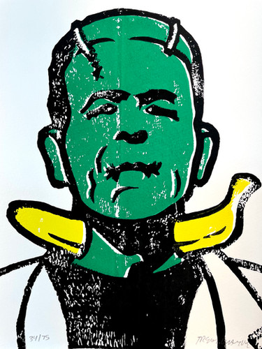 "Frank" Block Carved Print | Trevor Wayne