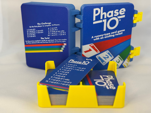 Custom 3D-Printed Card Game Box for Phase 10 (Cards NOT Included) | Gronkie