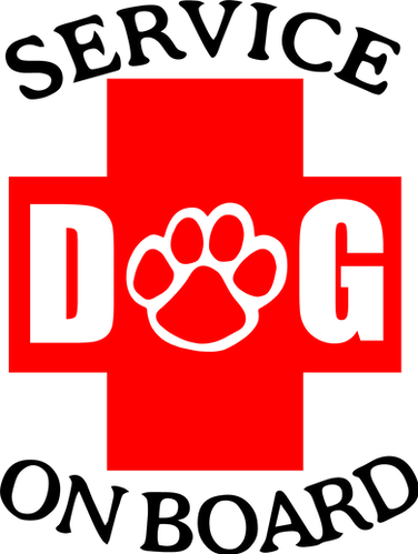 Service Dog Red Plus Sign | Really? Designs