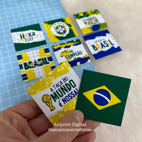 Kit de Tags Redondas e Quadradas - (Brasil - Copa do Mundo) - Arq ...