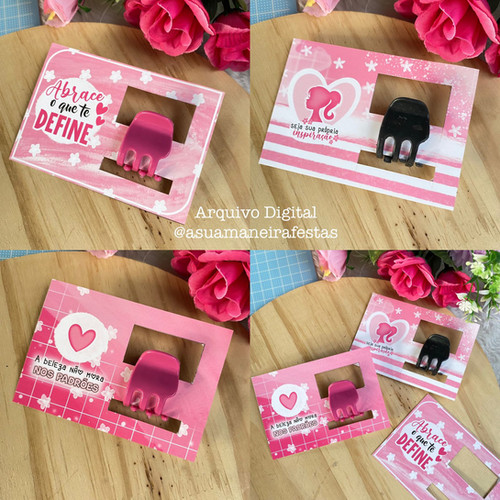 Tag Presilha de Cabelo (RosaBemBarbEzinha) - Arquivo Digital | A Sua Maneira Festas