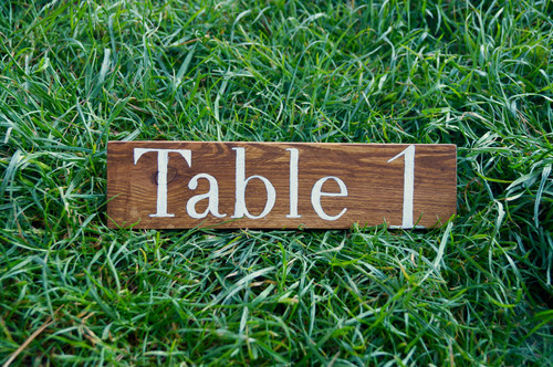 Pancarte "Table 1, 2, 3 ..." | Misitio