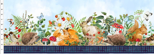 2HH-1 Hedgehog Hollow - Border - Multi (4 rows to width of Fabric) | Mysite