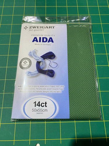 14 Ct Aida Xmas Green FQ | Mysite