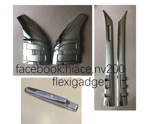 Hiace 3D Chrome Front Pillar and Antenna Cover Trim | Flexigadget