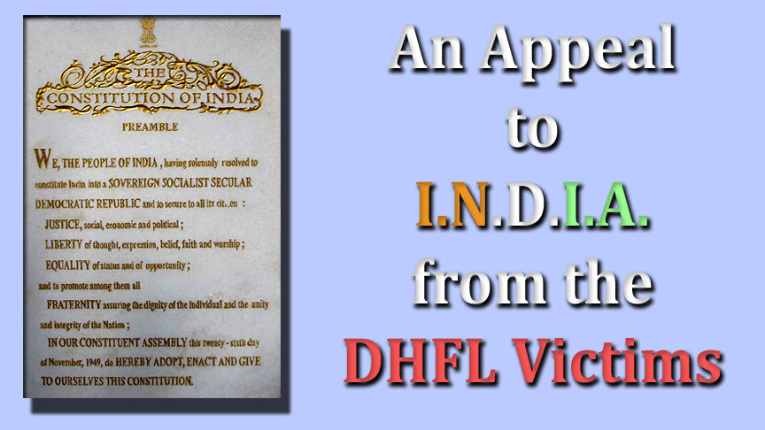 An Appeal to I.N.D.I.A. from the DHFL Victims