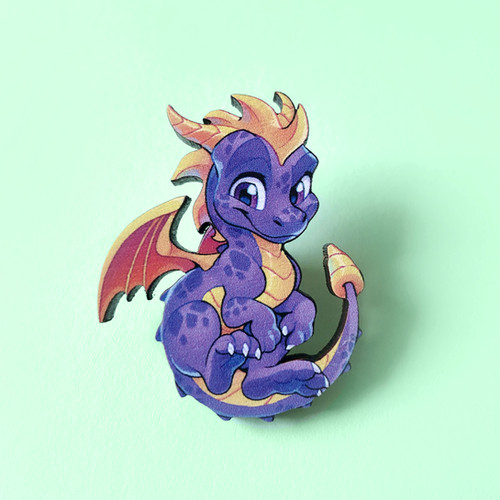 Spyro: Wooden pin | kiwibon