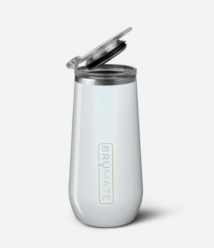 BruMate Champagne Flute - Glitter White | Fireplace & Outdoor