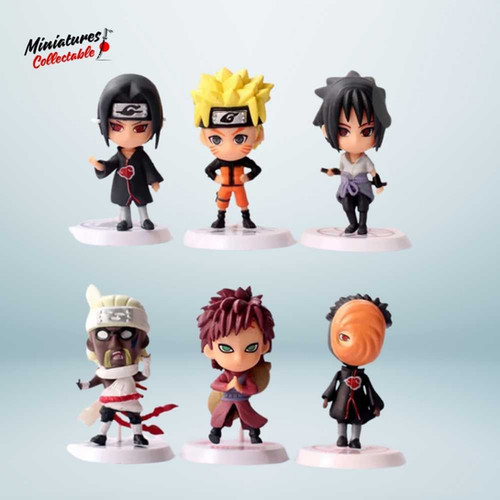 Naruto Miniature Set - 6-7cm (Naruto, Itachi, Sasuke, Killer Bee, Gaara ...