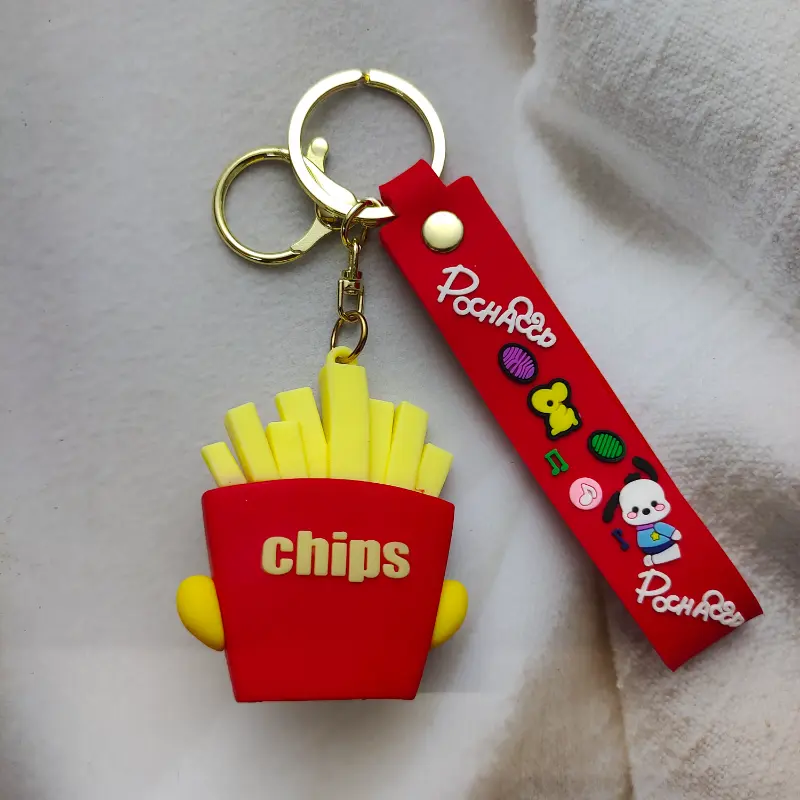 French Fries with Pooh 3D Keychain | MiniatureCollectable