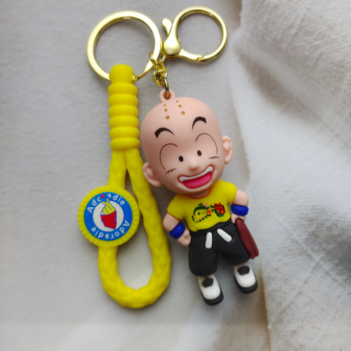 DBZ Krillin 3D Rubber Keychain | Super Cute Anime Collectible ...
