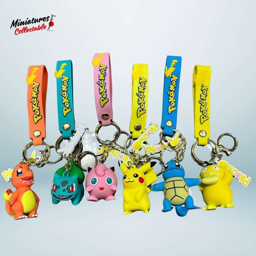 Pokemon 3D Keychain - Charmander, Bulbasaur, Jigglypuff, Pikachu ...