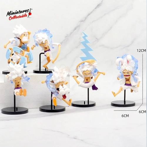 Luffy Gear 5 Crazy Reaction Action Figure | Random 1 Pc or Set of 6 ...