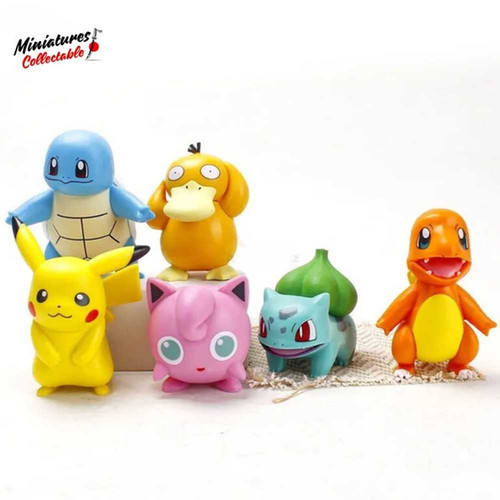 Pokemon Miniatures Set of 6 - Iconic Characters (7-8cm ...