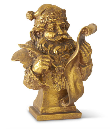 Gold Resin Santa Bust | Rowan & Plum