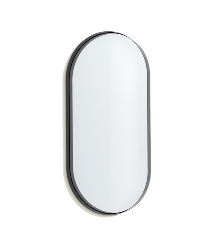 Arkivio | Deep Frame Pill Mirror | Matt Black | Just Living