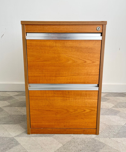 Vintage Teak Filing Cabinet 2 Drawers | Design by Davies