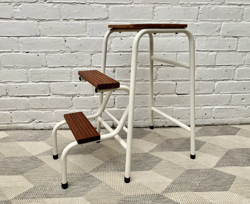 Vintage Folding Step Stool Metal #D516 | Design by Davies